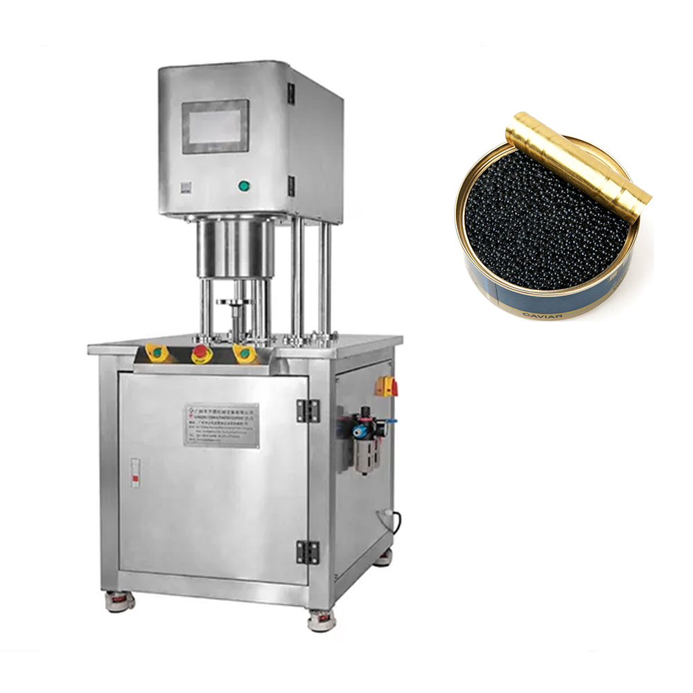 Vacuum Nitrogen Filling Semi Auto Food Caviar Metal Jar Tin Can Sealing ...