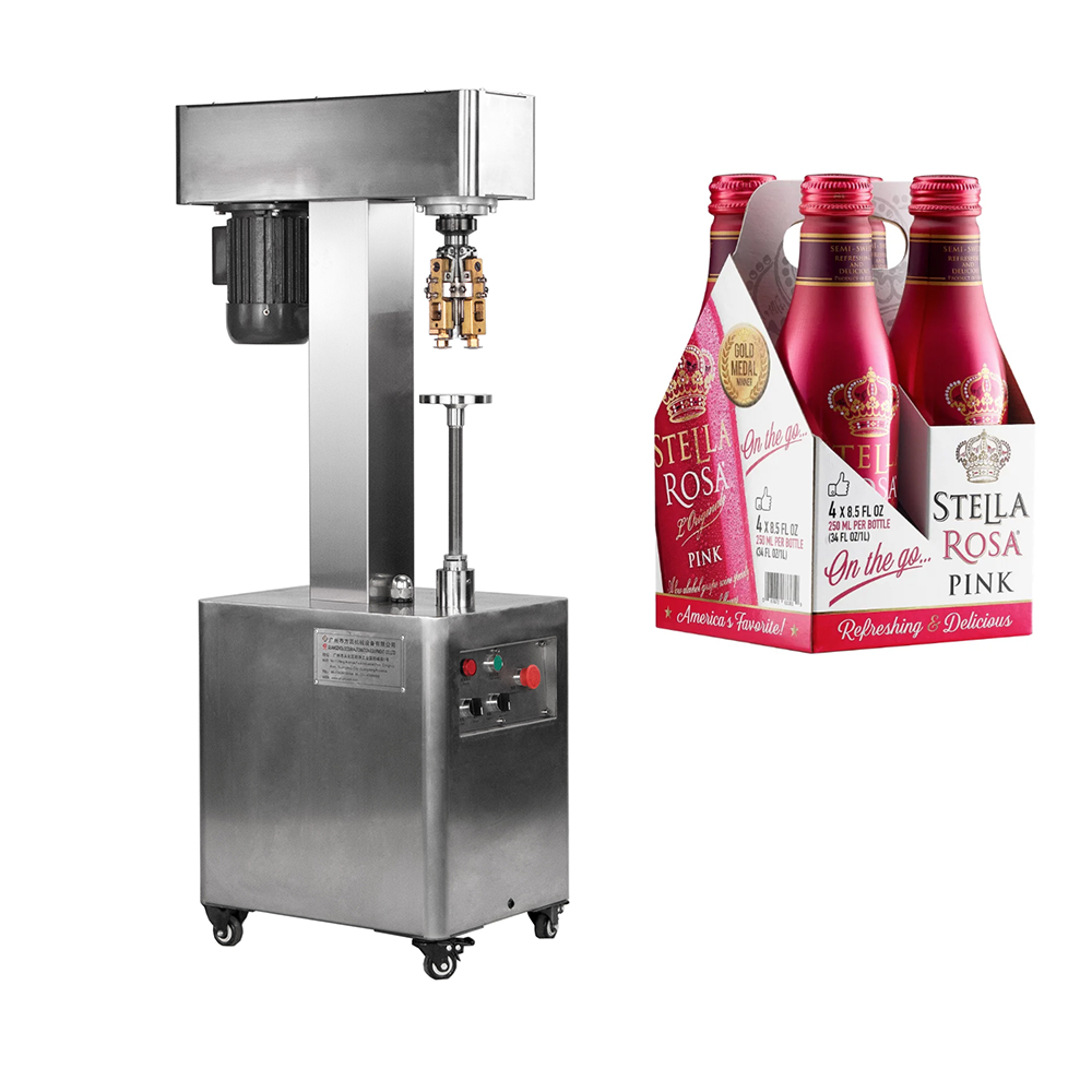 Semi-automatic Fruit Juice Beverage Aluminum Bottle Locking Cap Capper ...